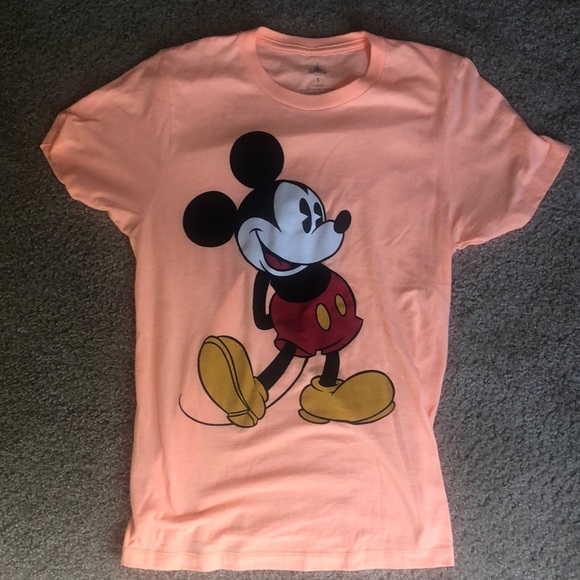 Disney | Tops | Last Chance Orange Mickey Mouse Tshirt | Poshmark